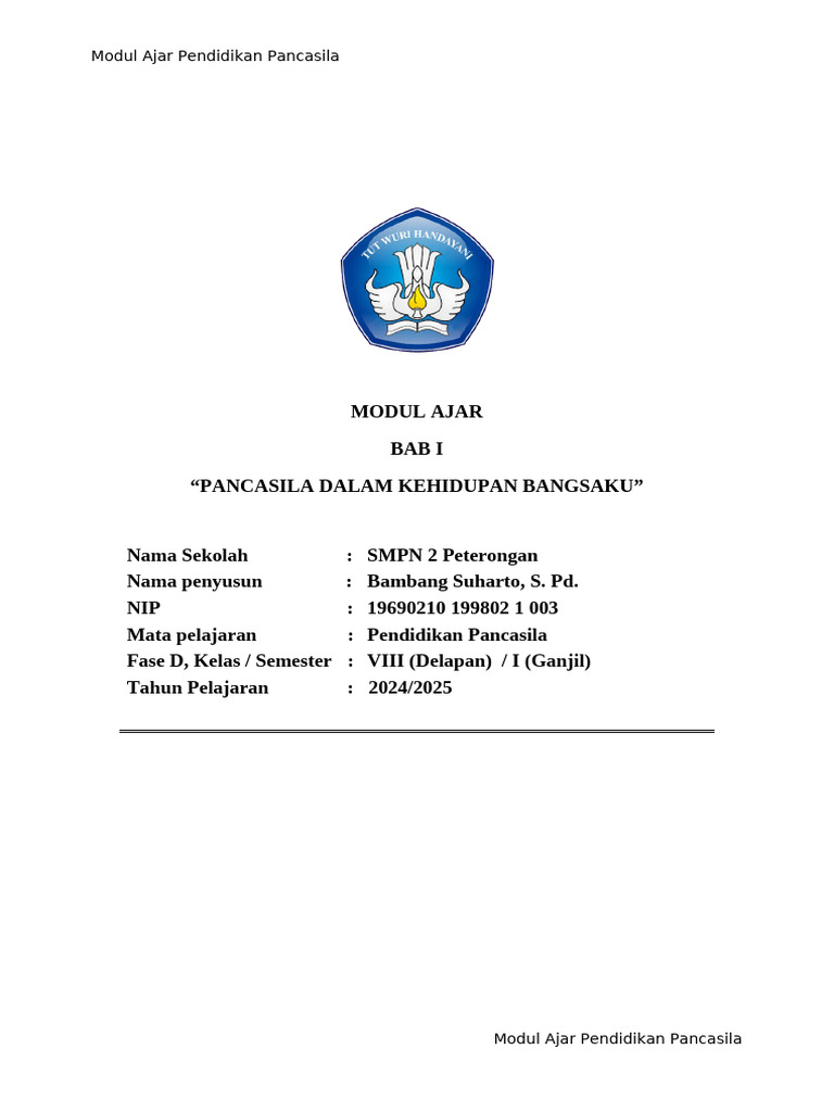 Modul Ajar - Bab I | PDF