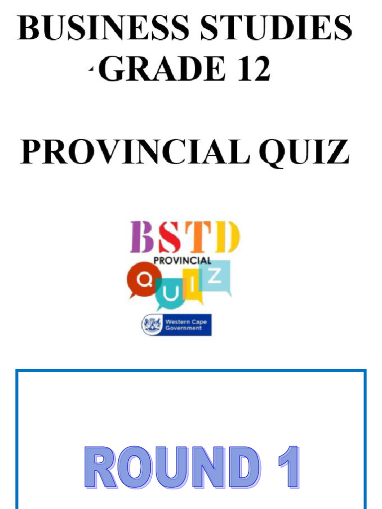 2022 GR 12 BSTD Quiz Resource Booklet - Final | PDF | Employment | Overtime