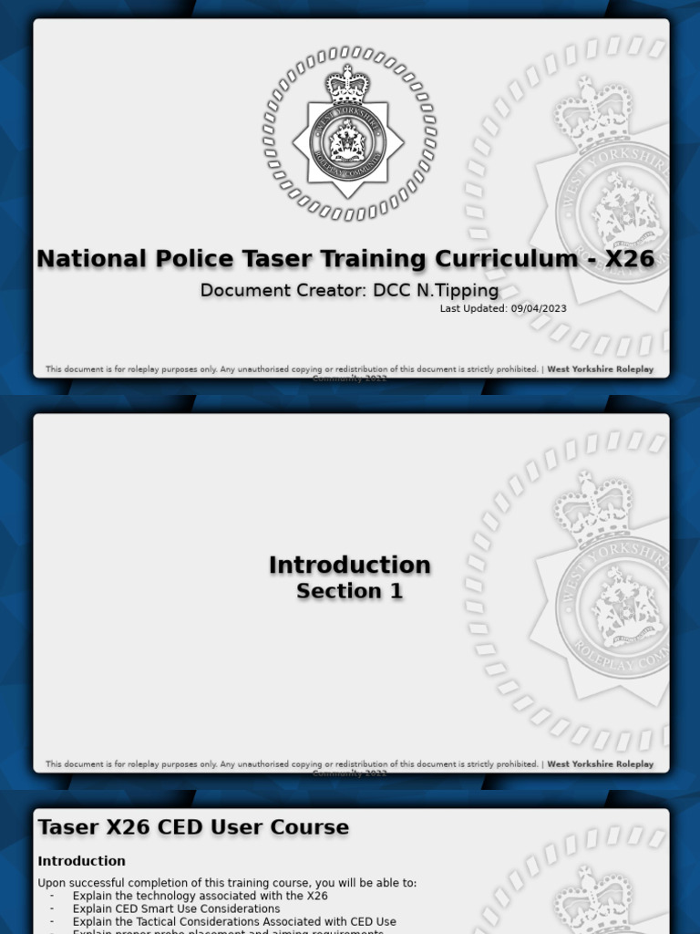 Wyrpc - Ced x26 Training | PDF | Taser | Heart