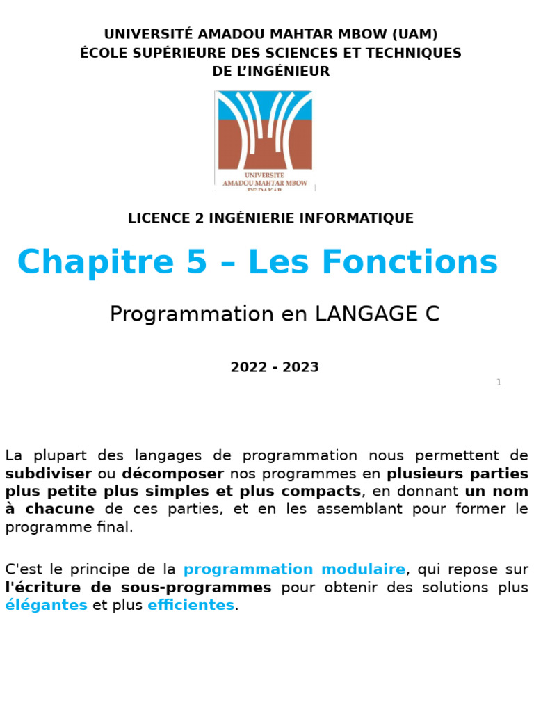 Chap 5 | PDF | Programme informatique | Programmation