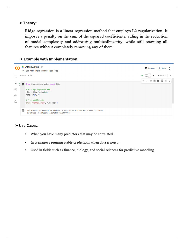 Ridge Regression | PDF