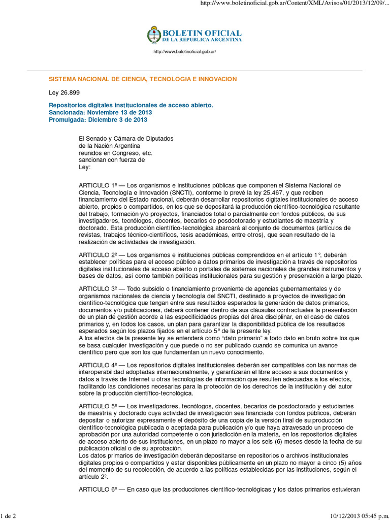 Ley 26899 | PDF | Acceso abierto