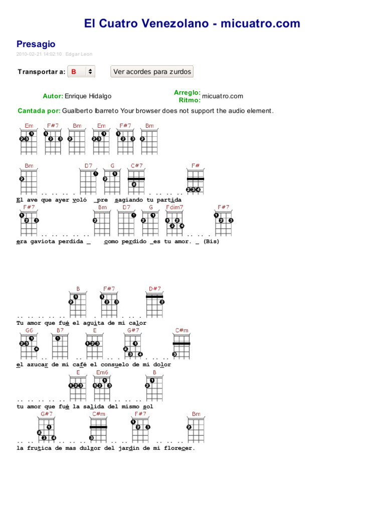 Presagio para Cuatro Venezolano | PDF