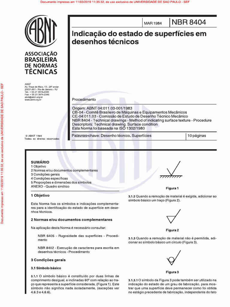 NBR 8404 Rugosidade | PDF