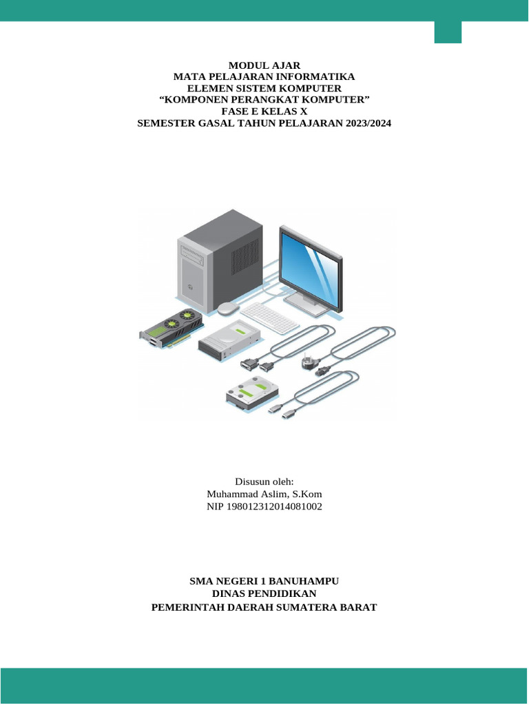 Modul Ajar Informatika Elemen Komputer | PDF