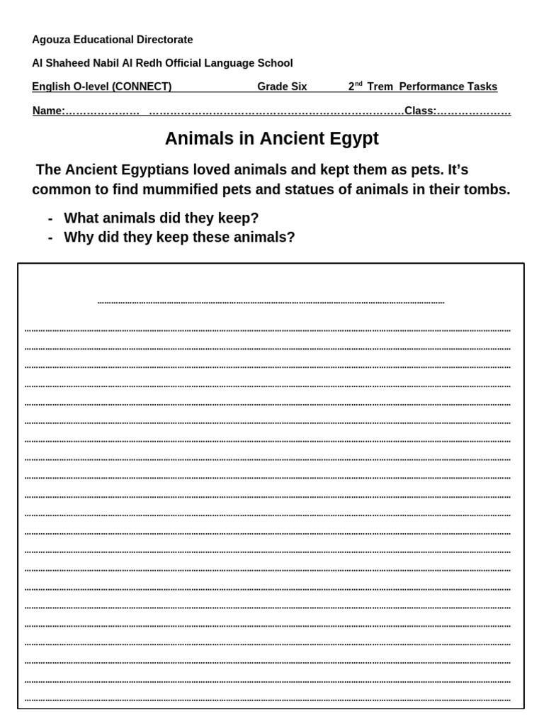 Performance Tasks Grade 6 SECOND TERM SHEET @ TEST | PDF | Ancient ...