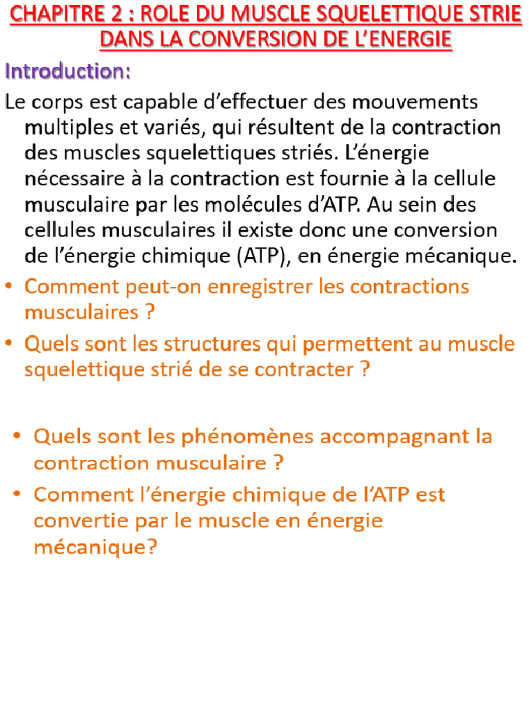 Étude de la contraction musculaire chez la grenouille | PDF