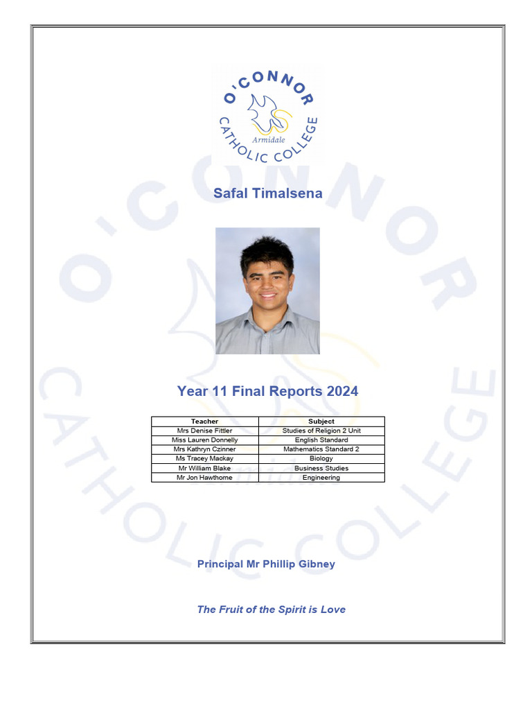 Year 11 Final Reports 2024 Summary | PDF
