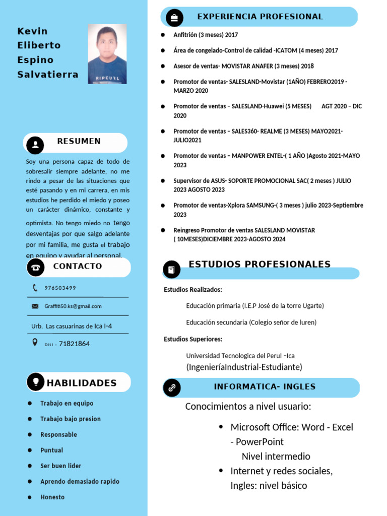 Kevin CV | PDF | Informática