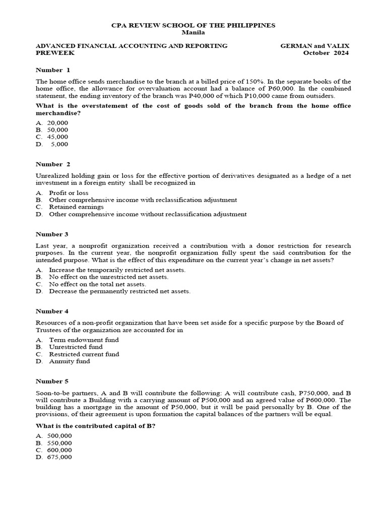 96 AFAR Preweek Lecture | PDF | Franchising | Book Value