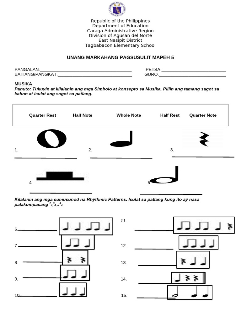 Grade-5-First-Periodical-Test-in-MAPEH | PDF