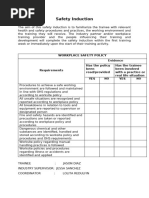 Workplace Safety Induction Guide | PDF