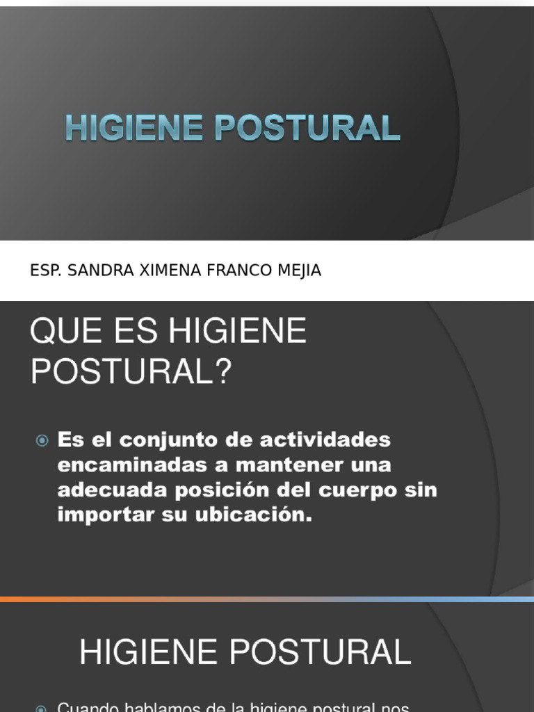 Higiene Postural Ude C | PDF