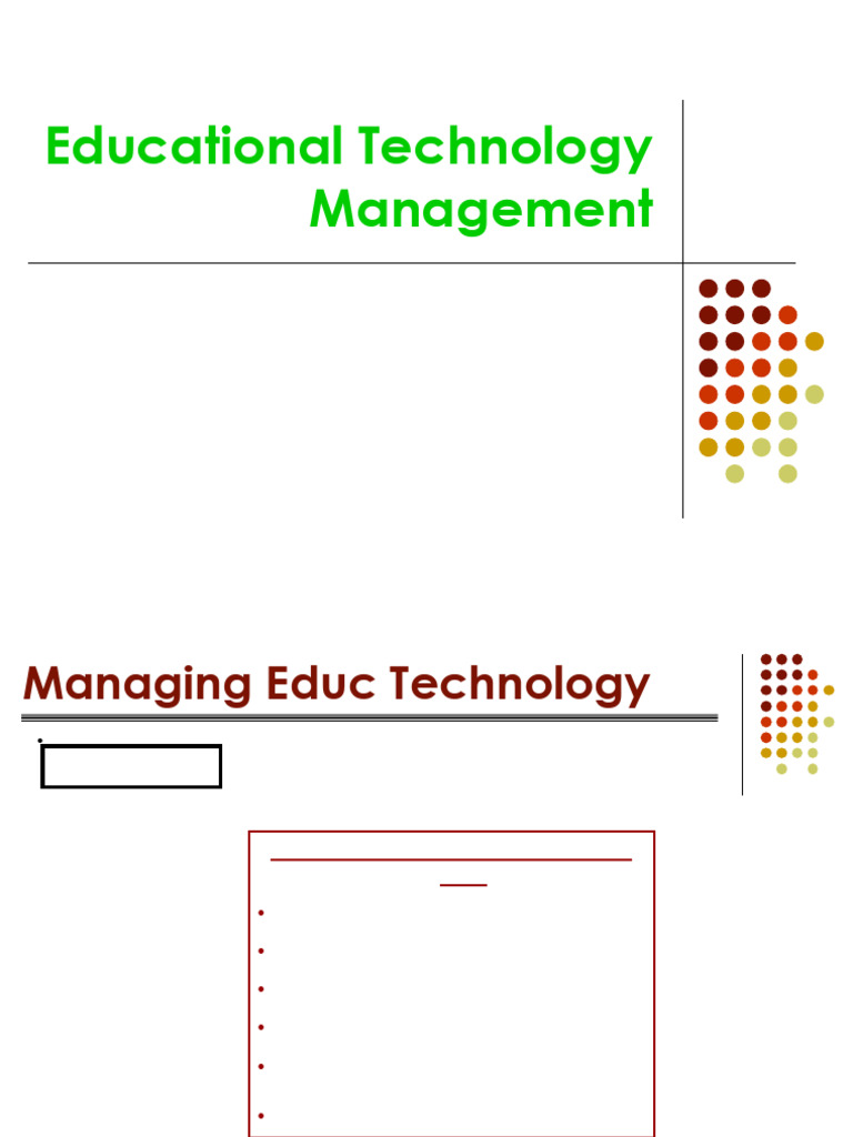 4-Educational-Technology-Management | PDF | Computer Hardware | Technical Support