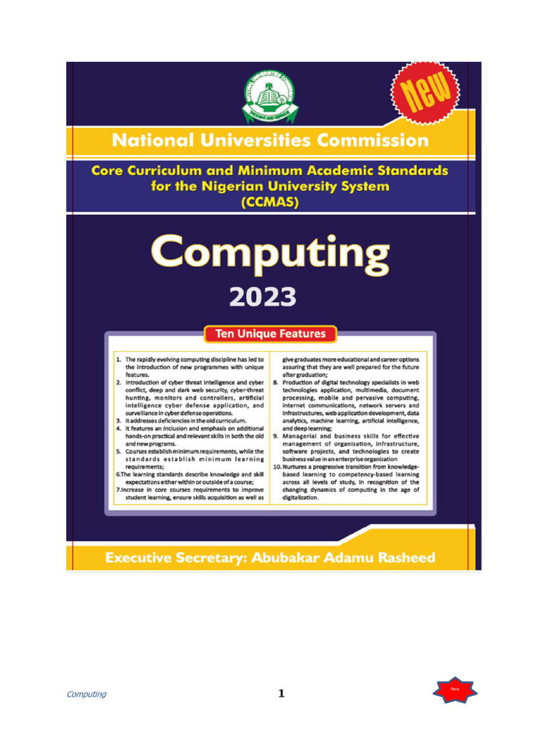 Computing-CCMAS 2023-FINAL | PDF | Course Credit | Curriculum