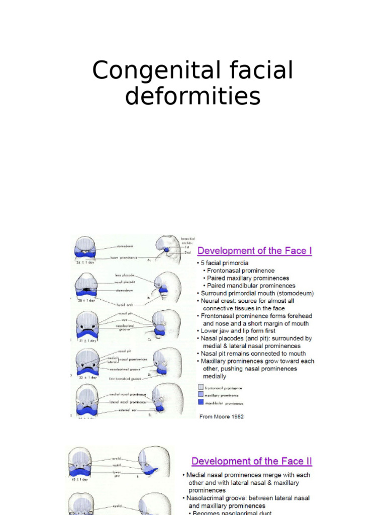 Congenital facial deformities.KYU | PDF | Pediatrics | Causes Of Death