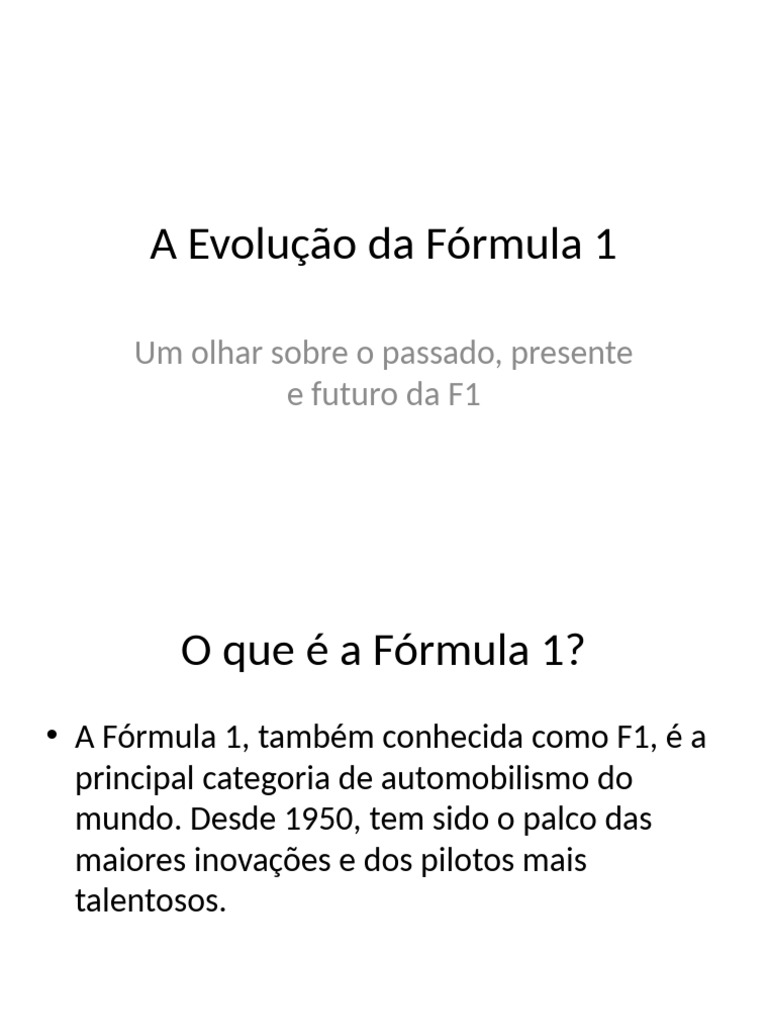 F1 Presentation | PDF