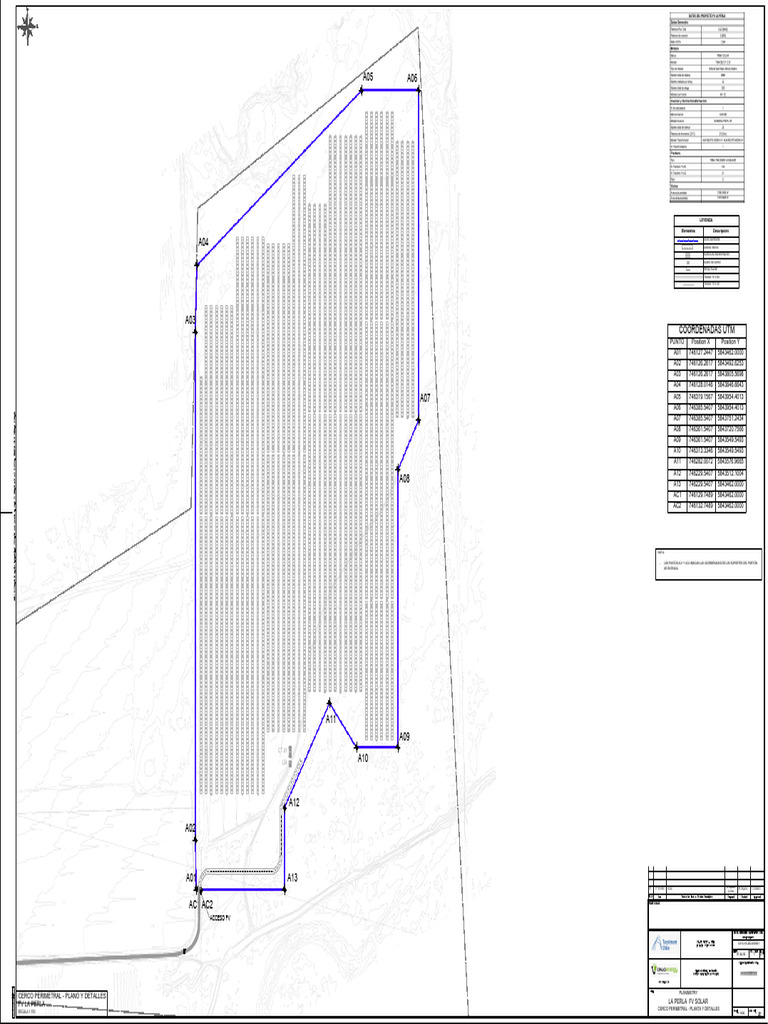 C013-YA-DG-000001-01 CERCO PERIMETRAL - PLANTA Y DETALLES | PDF