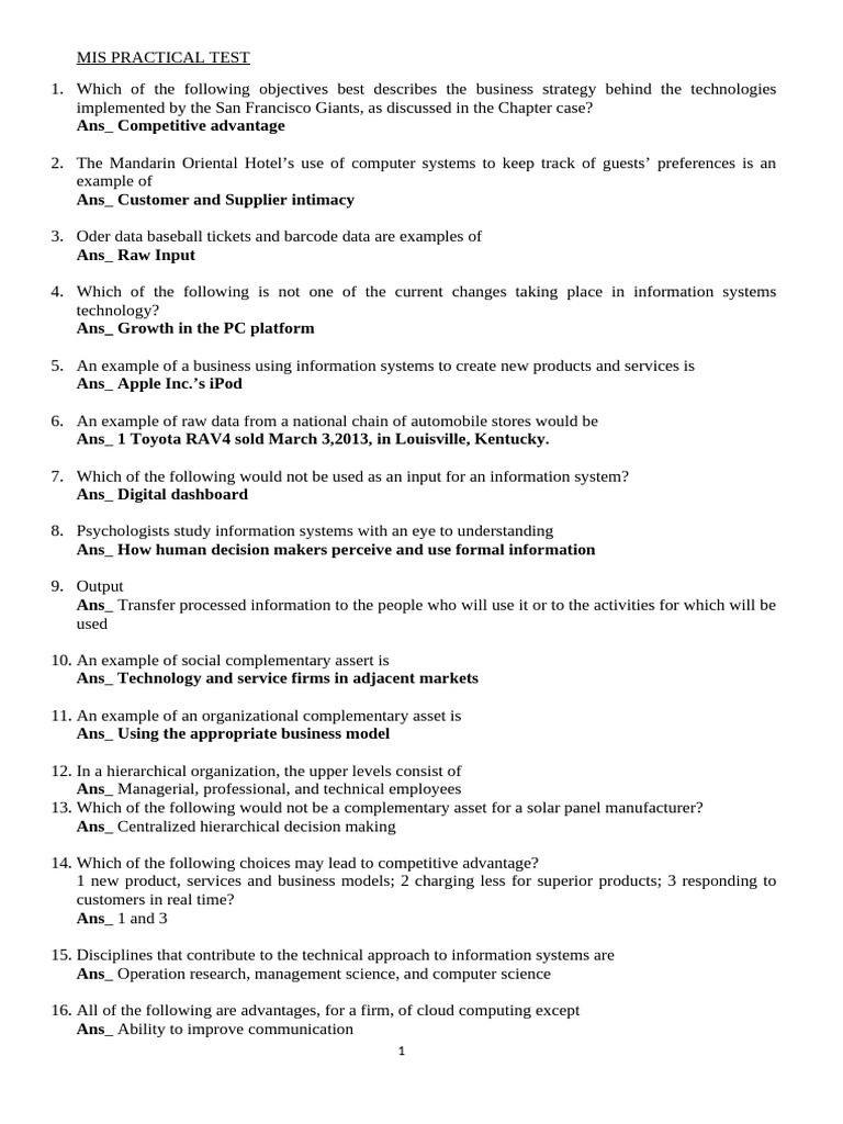 MIS 850 Try Questions-1 | PDF | Databases | Computer Network