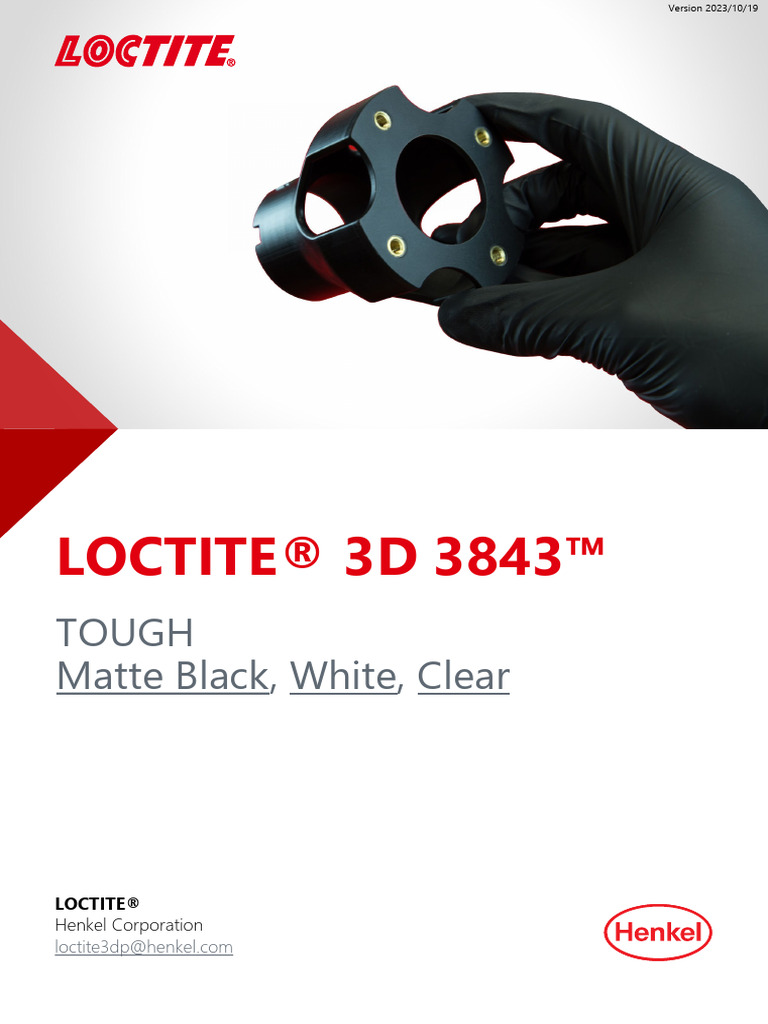 Loctite 3D 3843 HDT60 High Tough | PDF | Ultraviolet | Young's Modulus