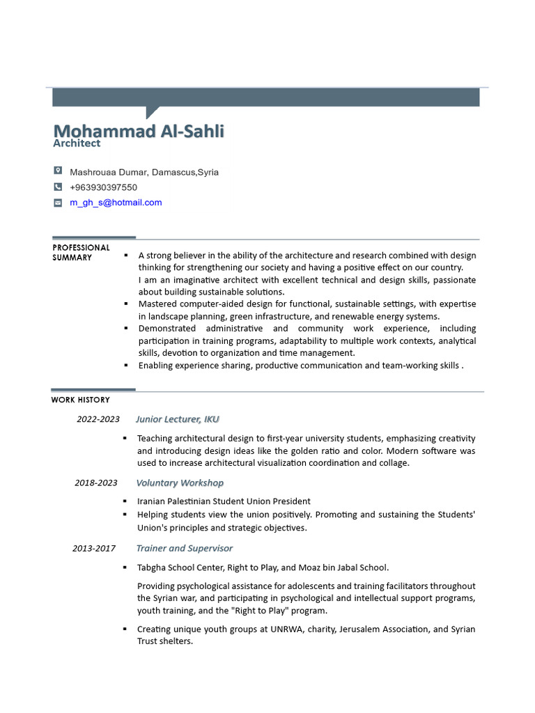 Mohammad Al Sahli | PDF | Creativity | Syria