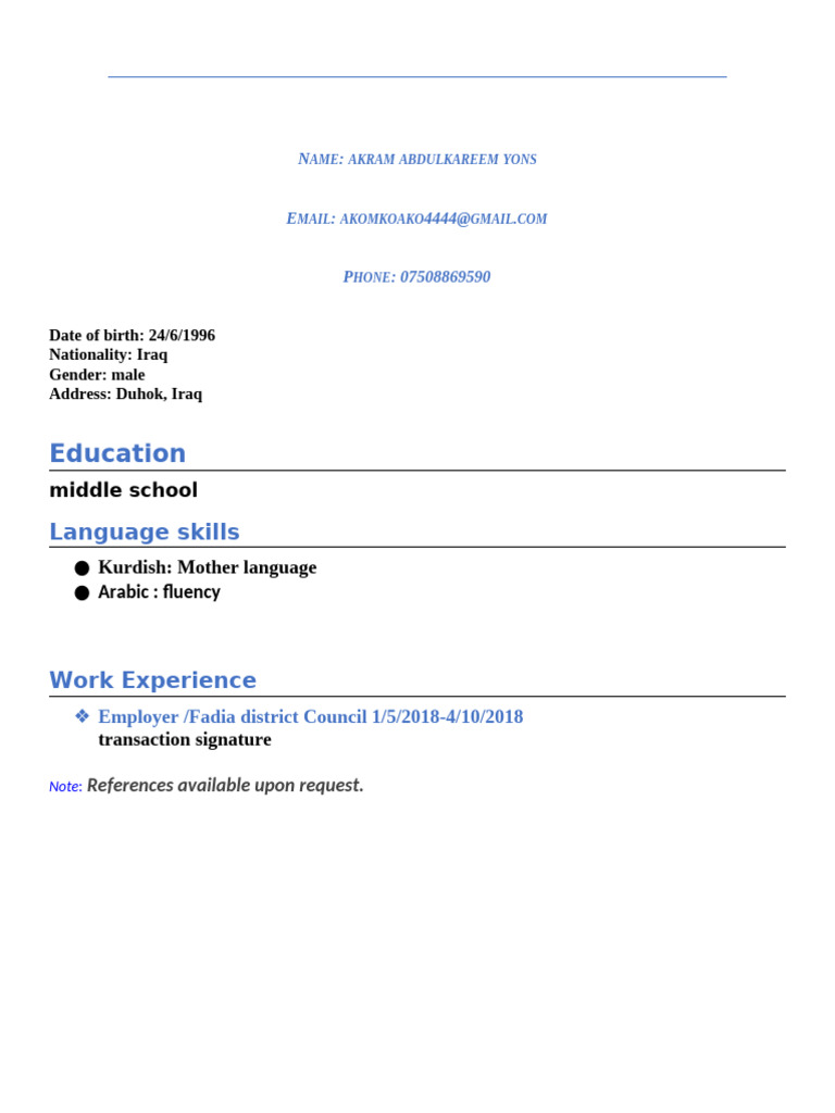 CV Dalal Mohammed Rasheed | PDF