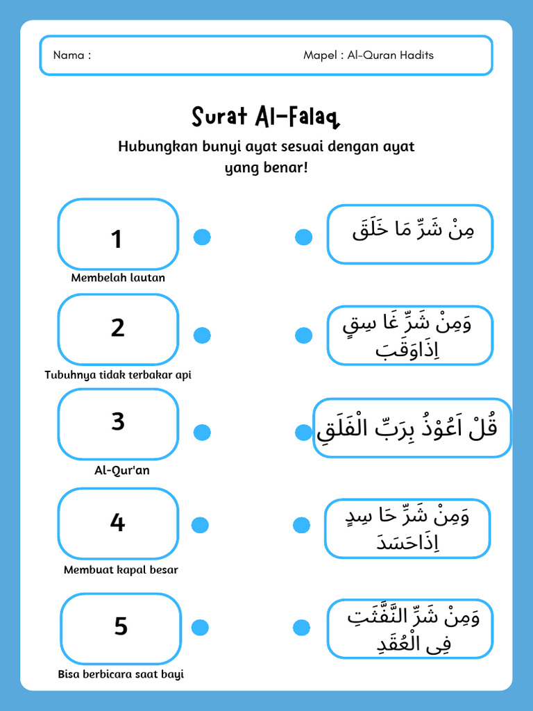 LKPD Surat Al-Falaq | PDF | Agama & Spiritualitas