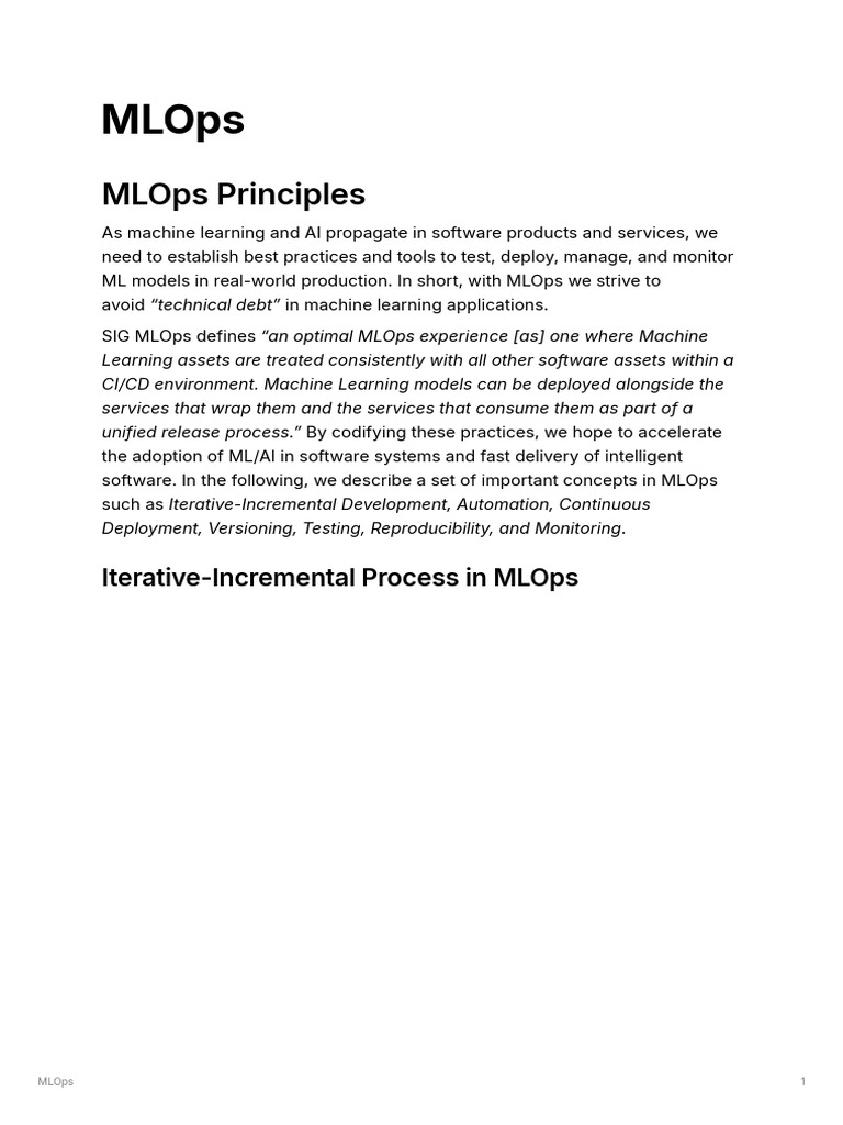 MLOps | PDF | Machine Learning | Computing