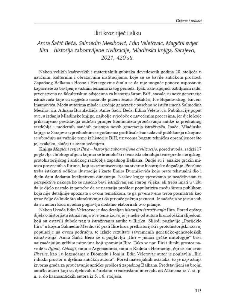 Iliri Kroz Riječ I Sliku | PDF