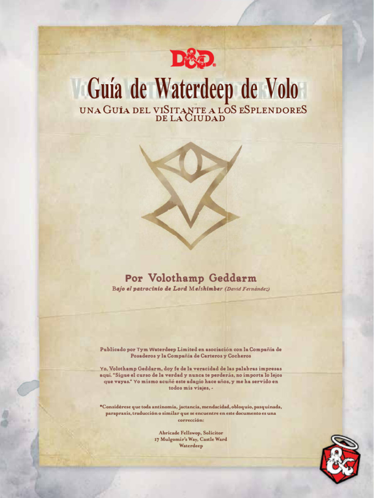 Volo's Waterdeep Enchiridion (Español) | PDF | Tráfico | Montañas