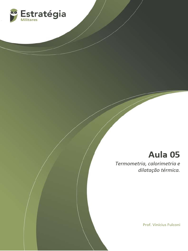Aula 05 Termometria | PDF | Termômetro | Temperatura