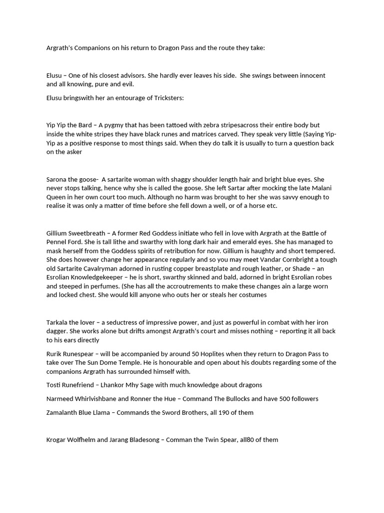 Argath Heading To Sartar | PDF | Poetry