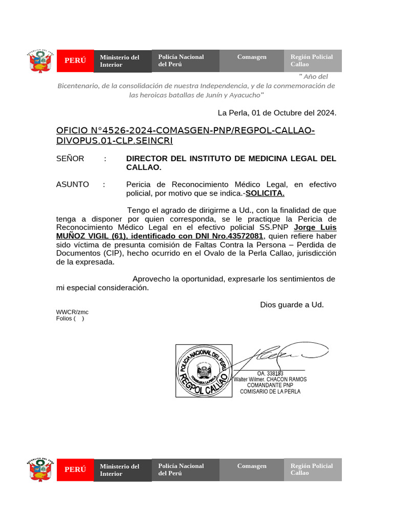 Solicita Informacion de Protocolo de Pericia Psicologica y RML | PDF | Perú | Cumplimiento de la ley