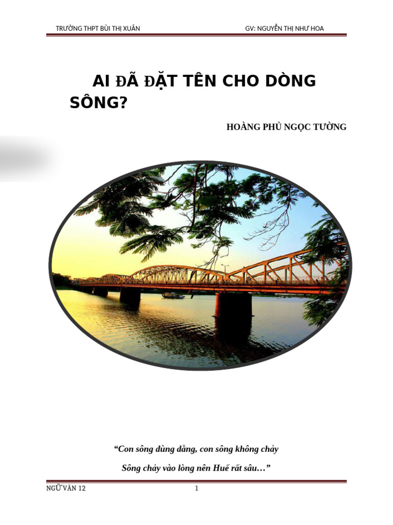 Ai Đã Đặt Tên Cho Dòng Sông | PDF