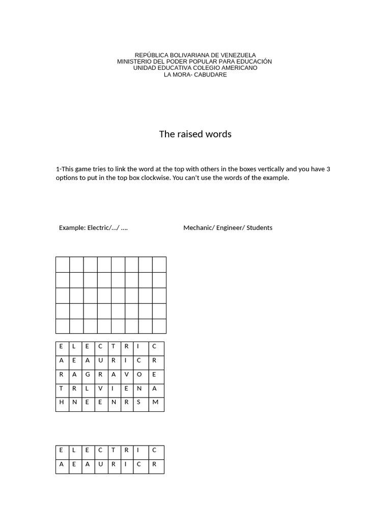 The Raised Words | PDF