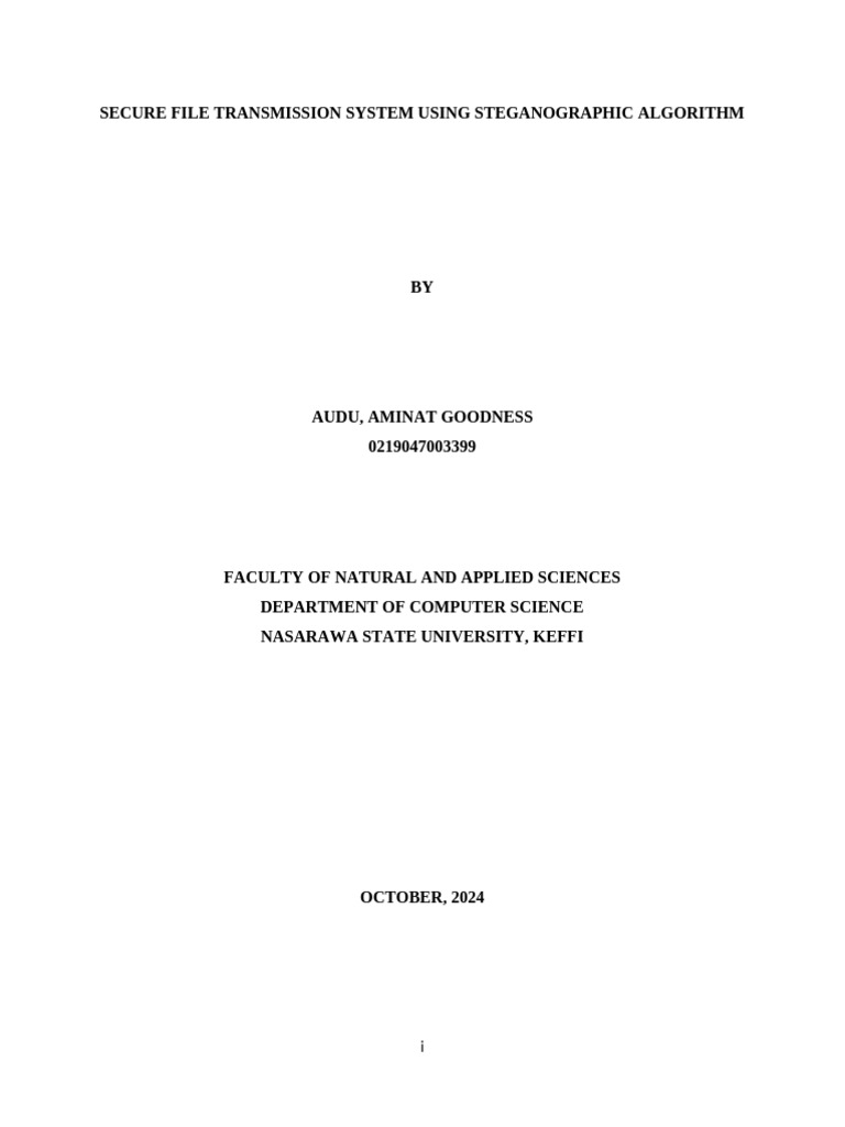 Secure File Transmission System Using Steganogrphic Algorithm New Pdf Cryptography Key