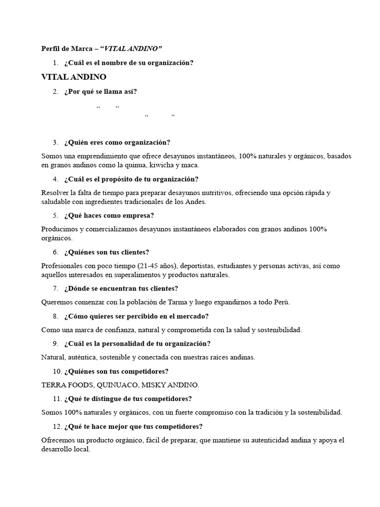 Perfil de Marca | PDF