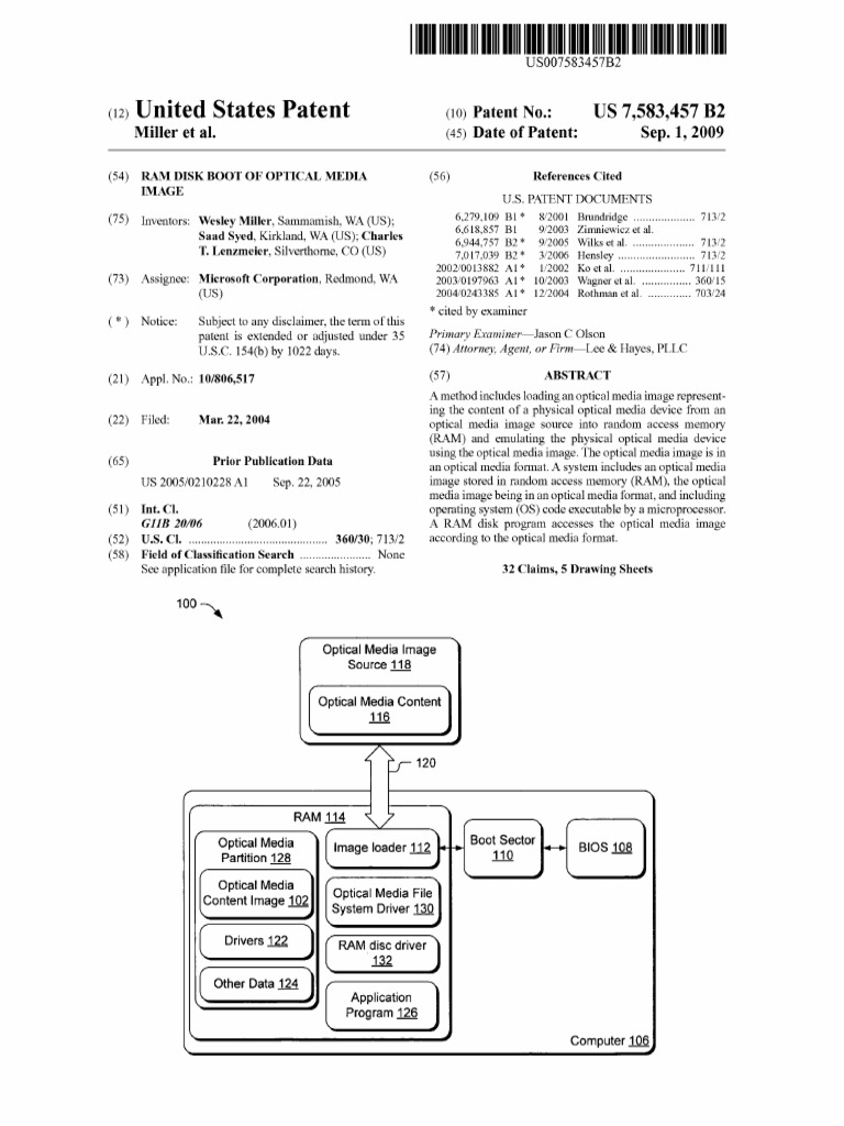 US7583457 | PDF | Booting | Computer Data Storage