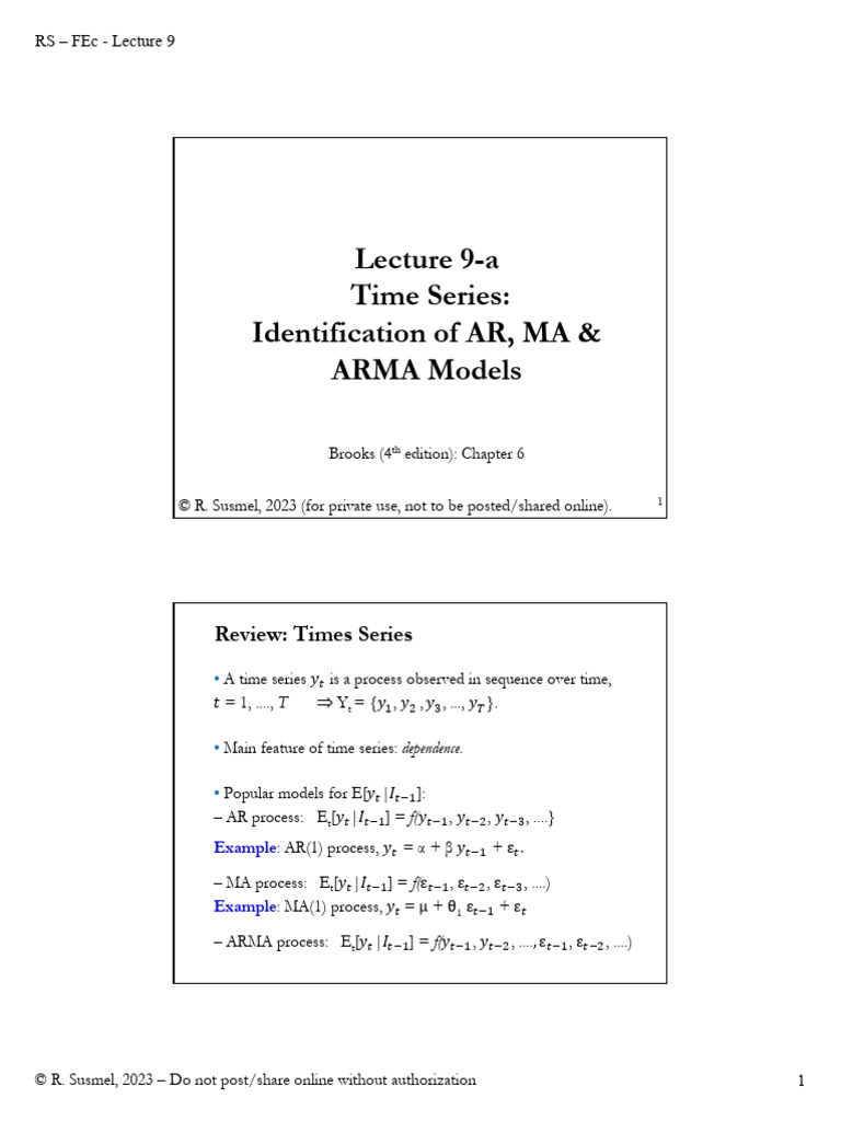 Time Series Model Identification: AR, MA, ARMA | PDF | Akaike ...