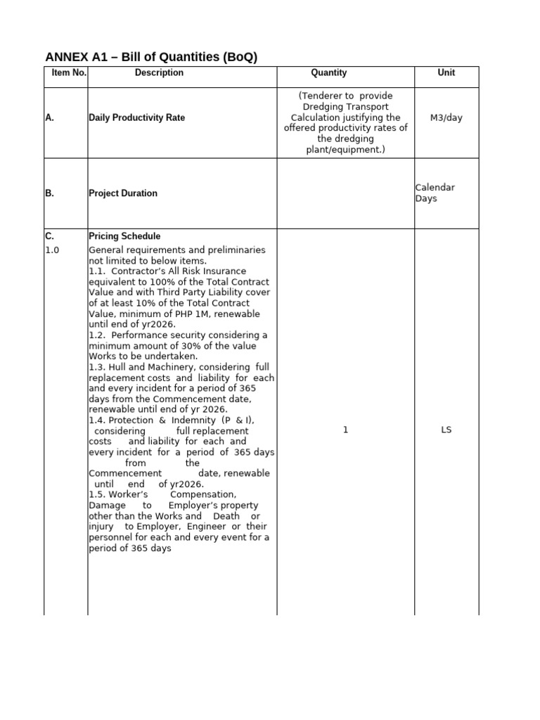Cost Proposal For MICT Berth 8 Basin Dredging-REV1 | PDF Cost Proposal For MICT Berth 8 Basin Dredging-REV1 | PDF