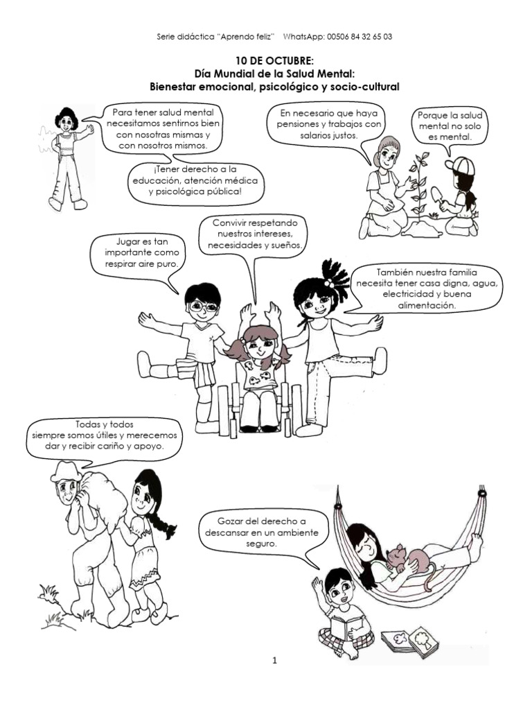 Salud Mental - Día Mundial 10 Octubre | PDF | Depresión (estado de ...