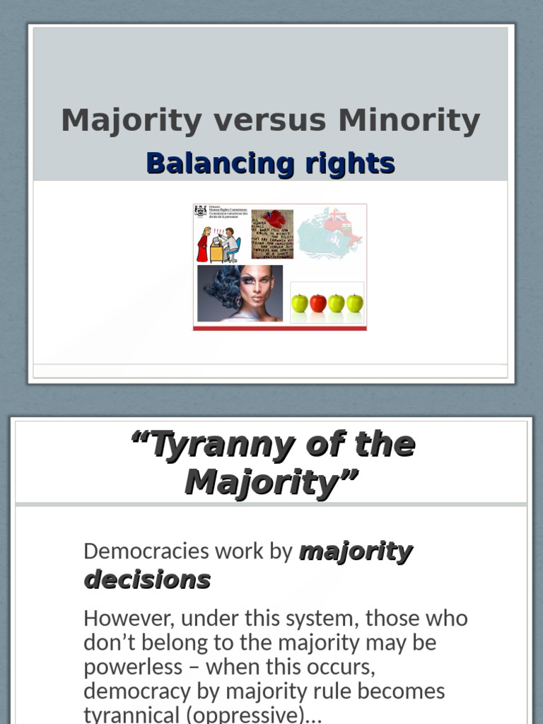 Majority vs. Minority Rights in Canada | PDF | Discrimination ...