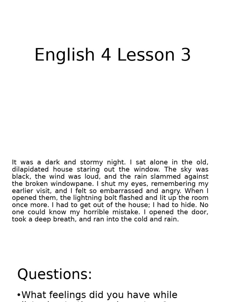 3rdQ English 4 Lesson 3 Authors Tone and Mood | PDF | Self-Improvement
