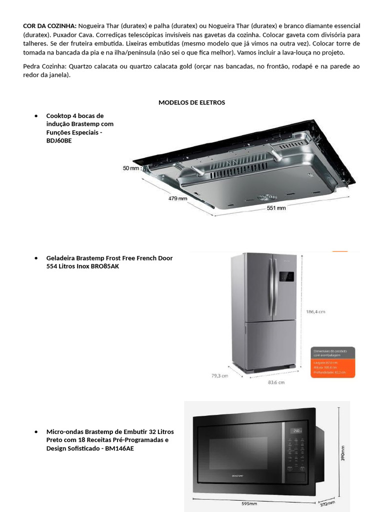 Modelos de Eletros | PDF | Gastronomia, comida e vinho