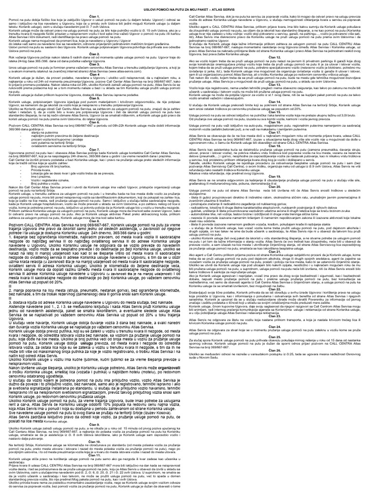 Moj Paket Uslovi | PDF