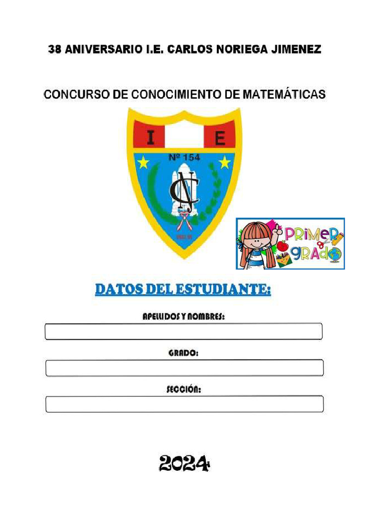 concurso matematica 1° | PDF