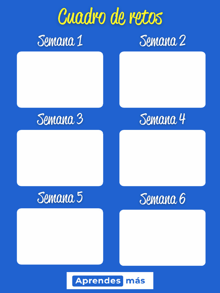 Cuadro de Retos Semanales | PDF