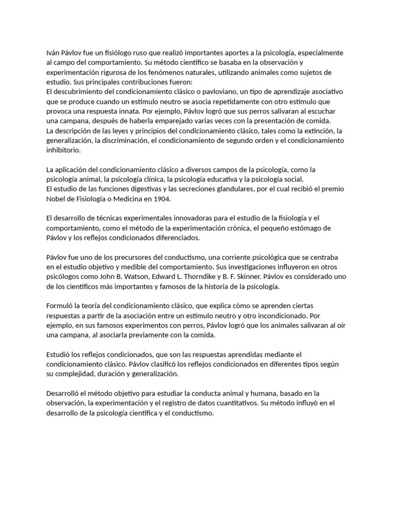 IVAN[1] | PDF | Sicología | Behaviorismo