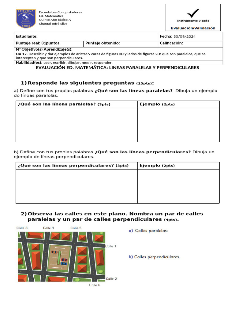 Líneas Paralelas y Perpendiculares | PDF