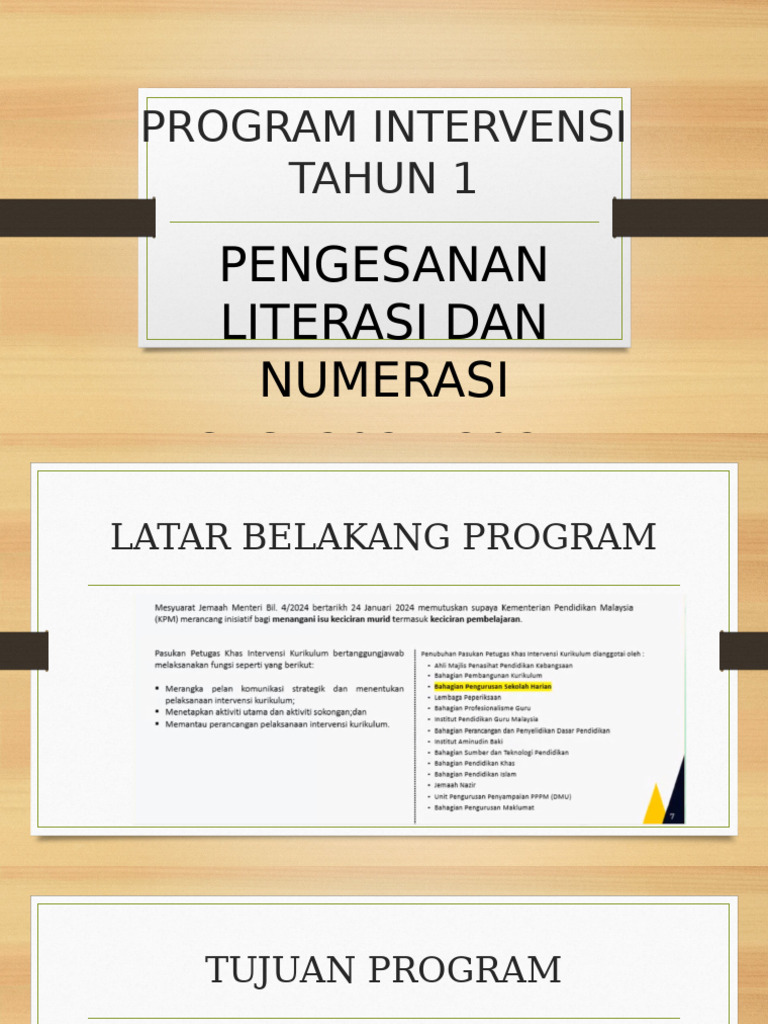 Program Intervensi Tahun 1 | PDF | Kajian Bahasa Asing